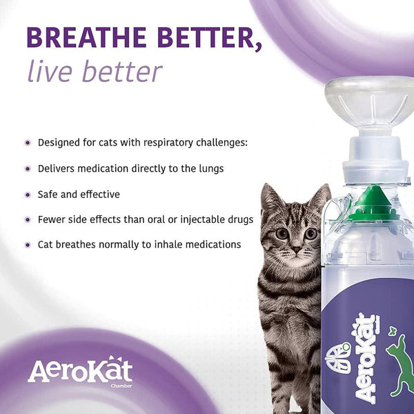 Aerokat The Original Aerokat Feline Aerosol Chamber Inhaler Spacer for ...